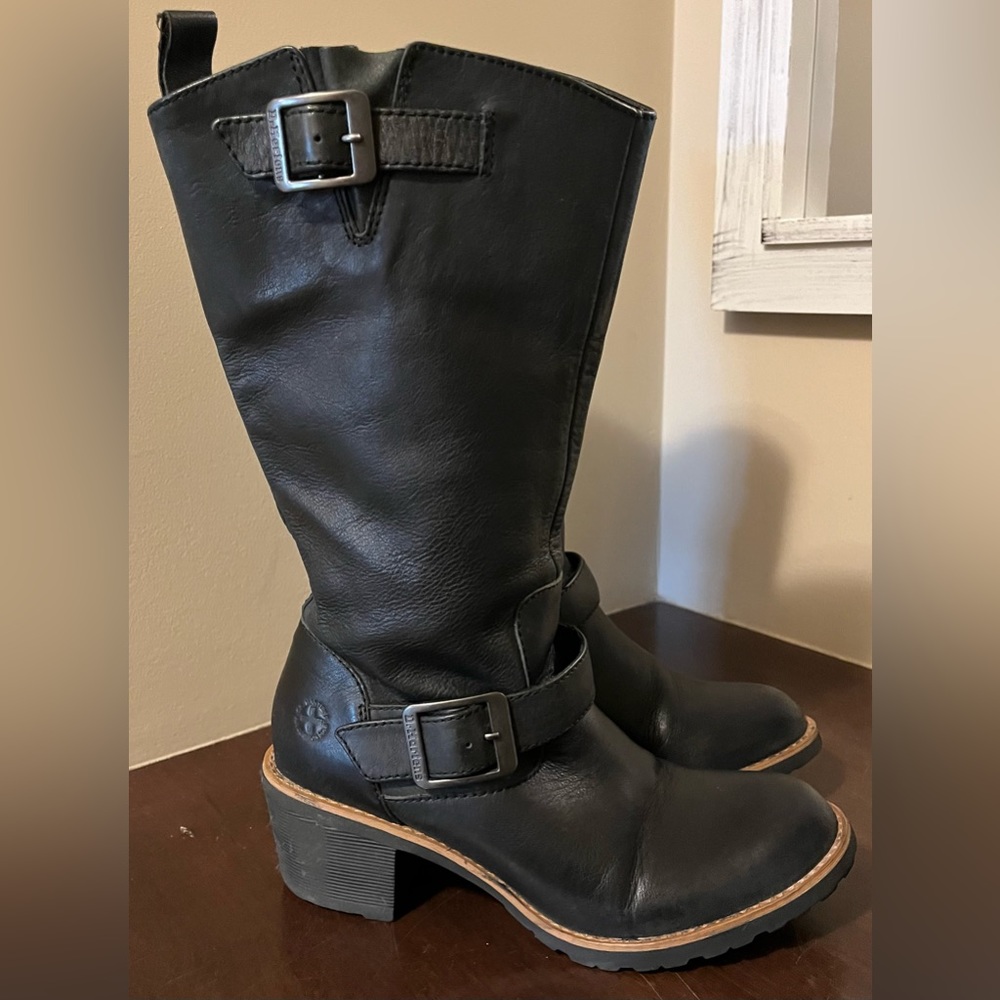 Dr Martens Black Leather Becca Boots Size 36 Us 5 - Gem